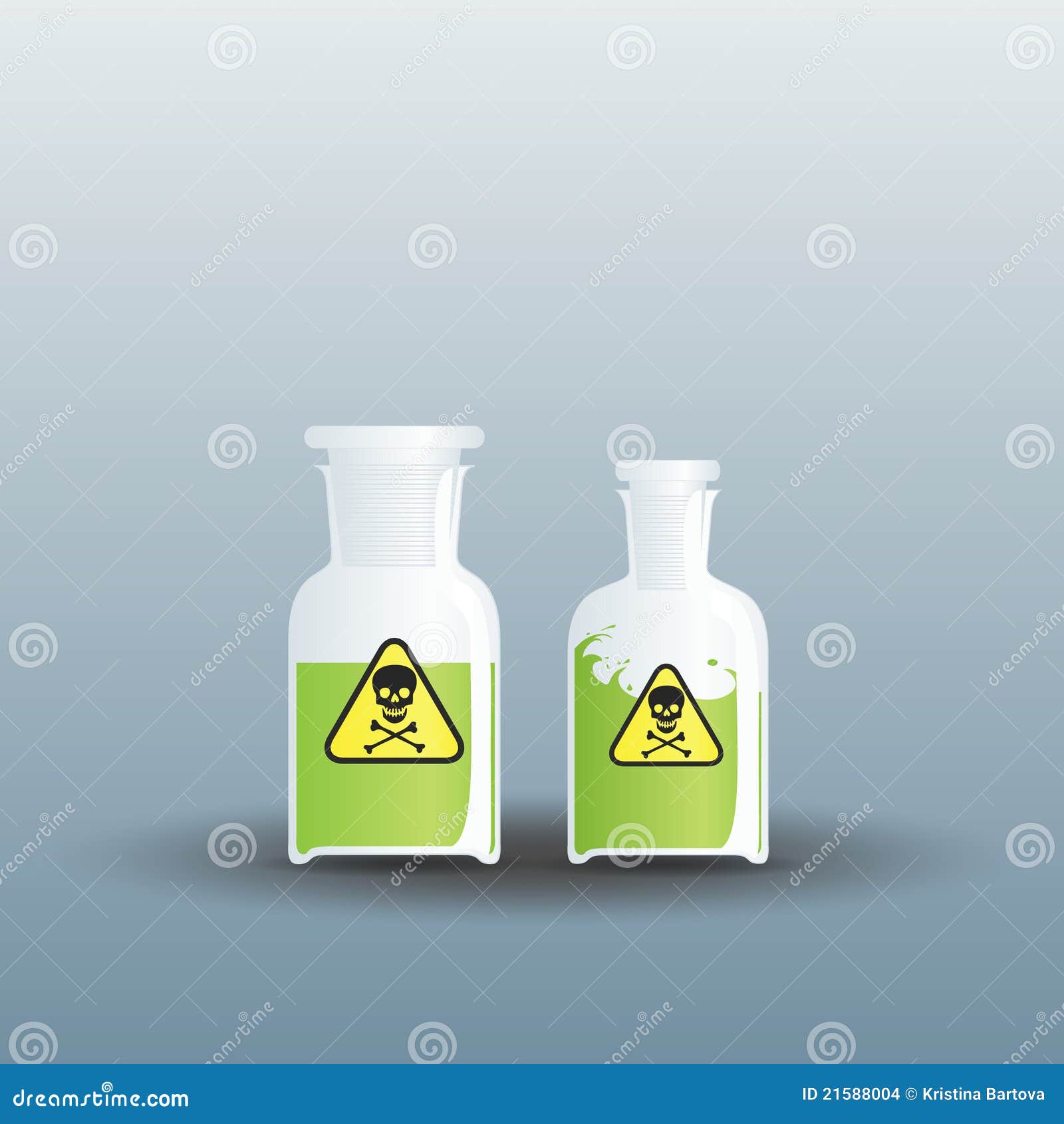 Two flasks full of poison stock vector. Illustration of chemical - 21588004