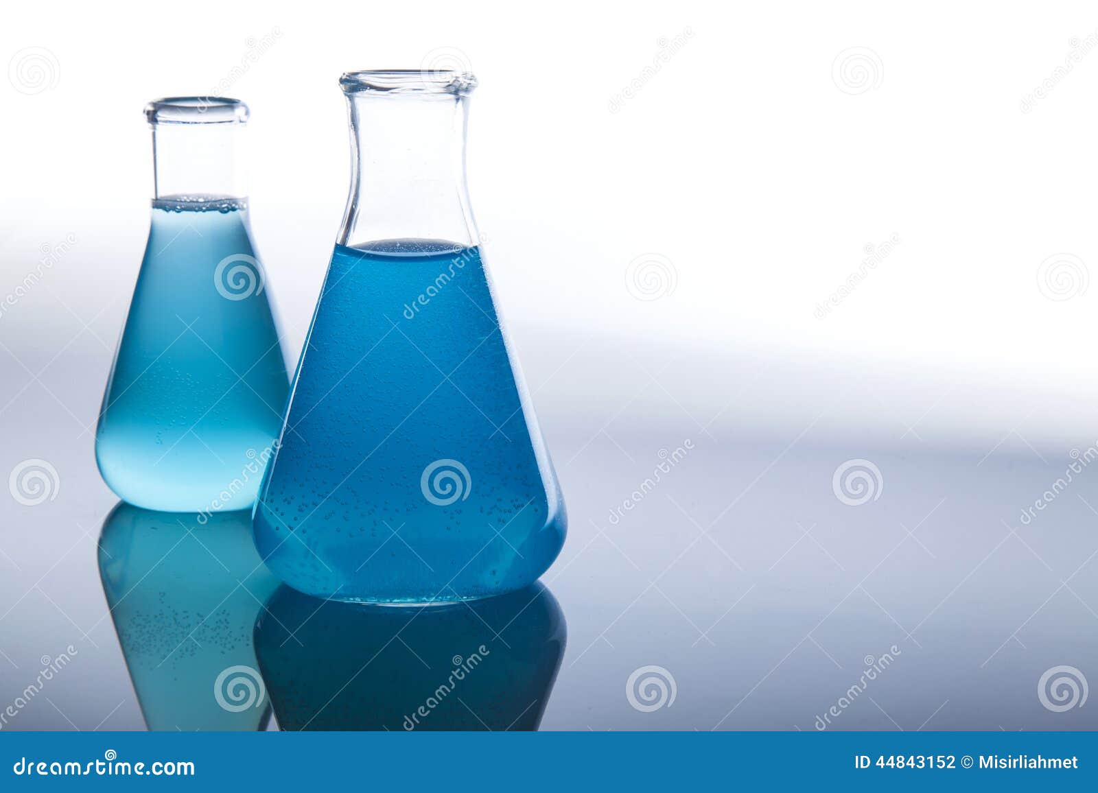 Two flasks stock photo. Image of medical, blue, flask - 44843152