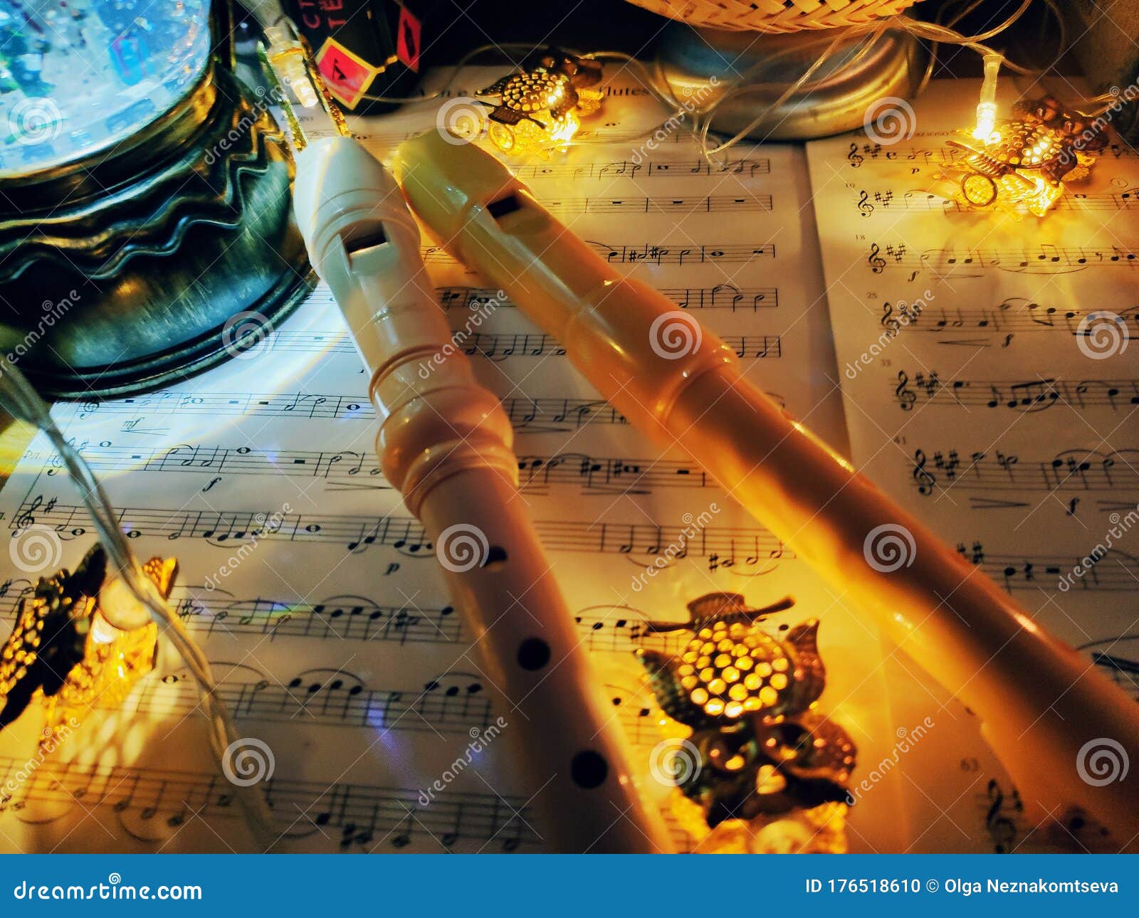 Two Flutes in the Golden Light Stock Photo - Image of gold, flutes ...