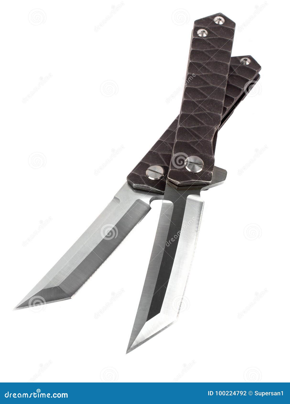Two tanto blade knives stock photo. Image of accessibility - 100224792
