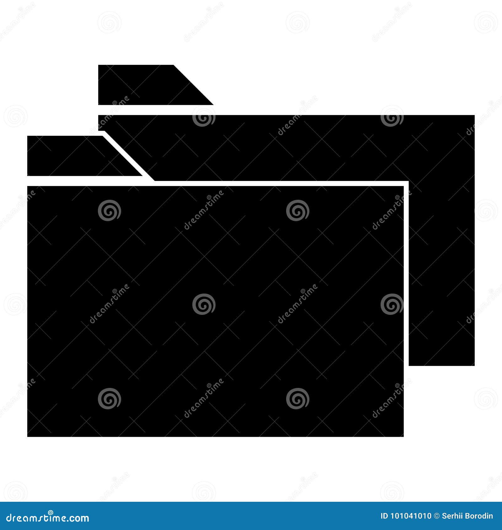 Two folder black icon . stock vector. Illustration of binder - 101041010