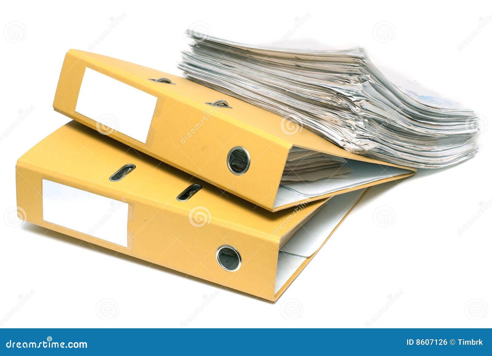 Two Folders and Pack of Documents Stock Photo - Image of office, folder ...
