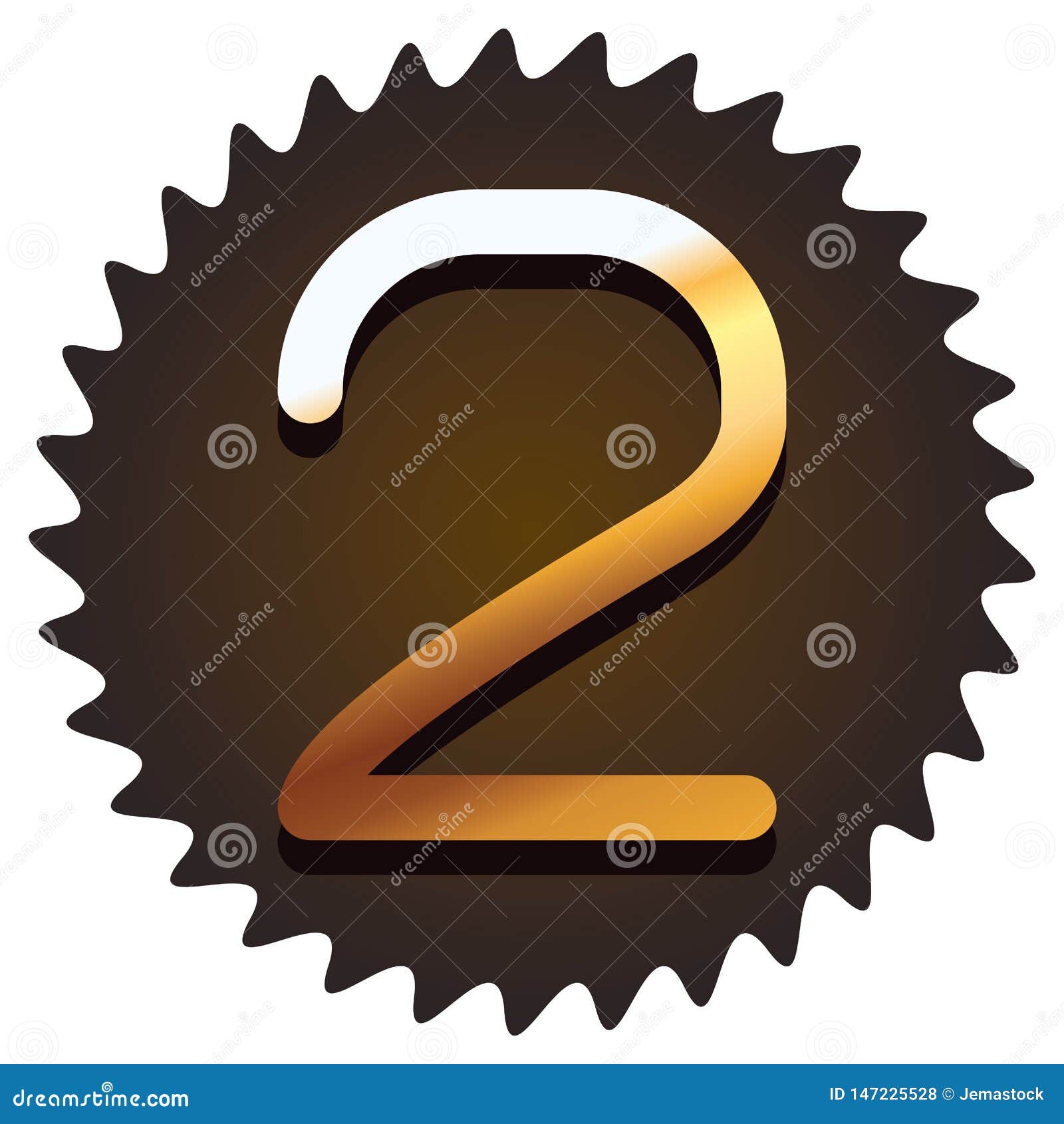 Two font number stock vector. Illustration of elegance - 147225528