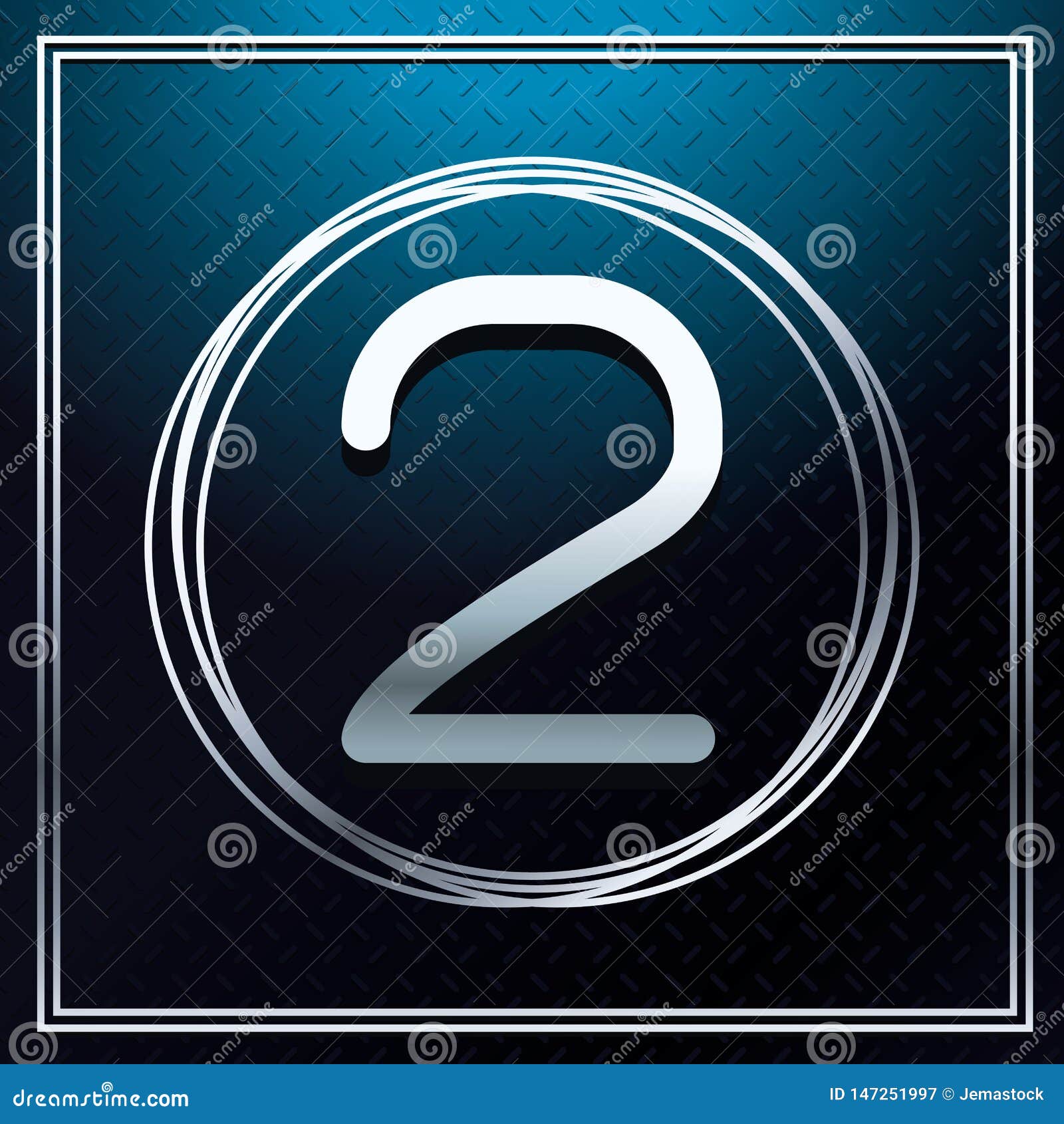 Two Font Number Over Metallic Texture Stock Vector - Illustration of ...