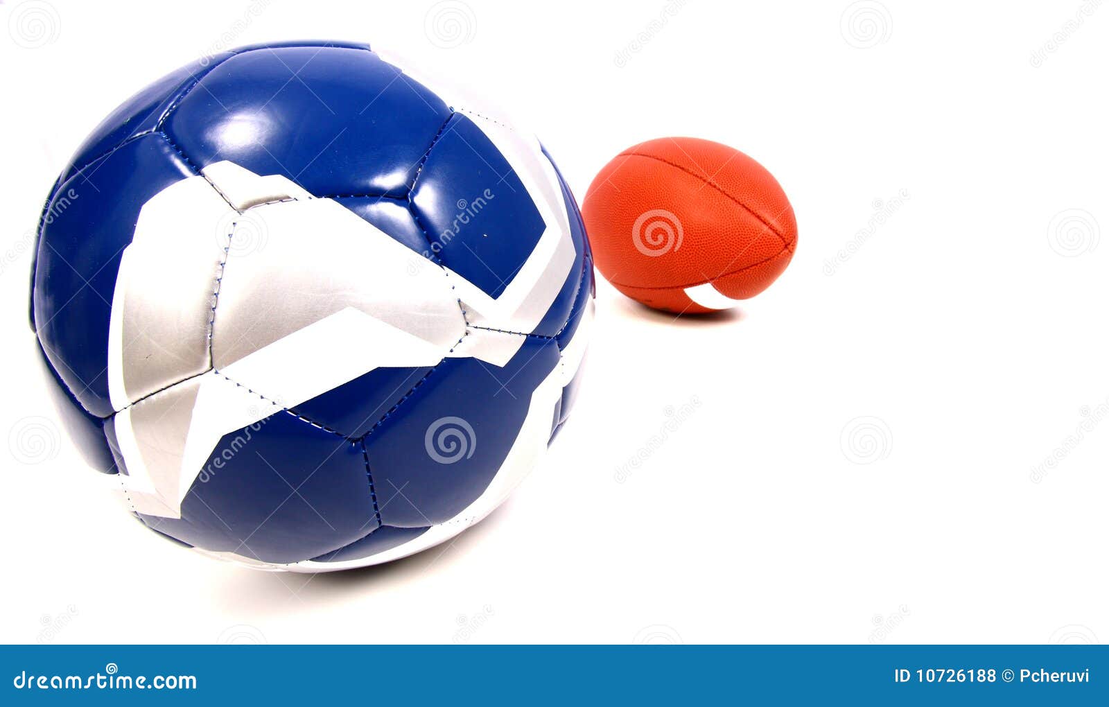 Two footballs stock photo. Image of play, american, pattern - 10726188