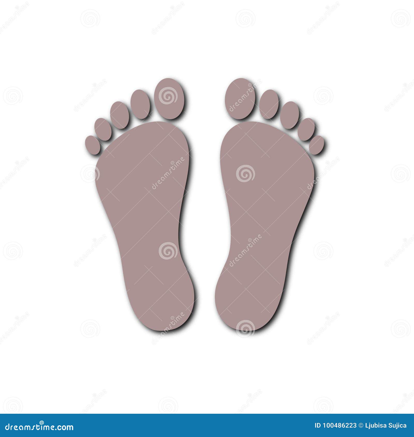 Footprint Icon. Barefoot Symbol. Step Mark. Trekking Shape. Distance ...