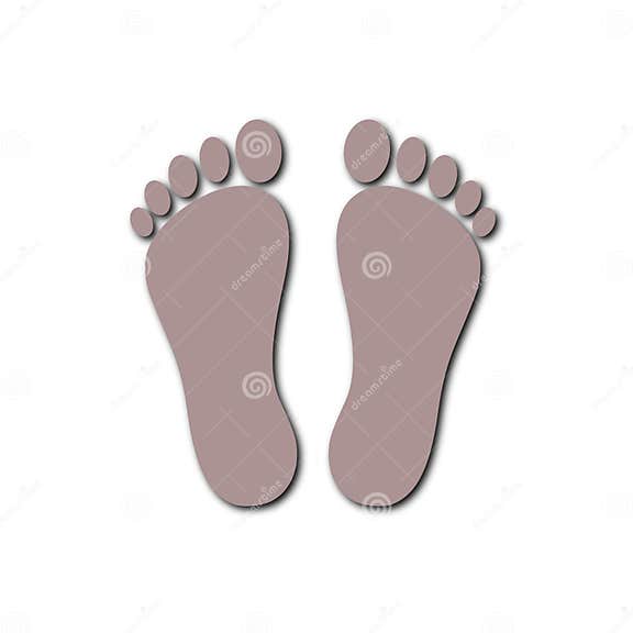 Two footprint icon stock vector. Illustration of commit - 100486223
