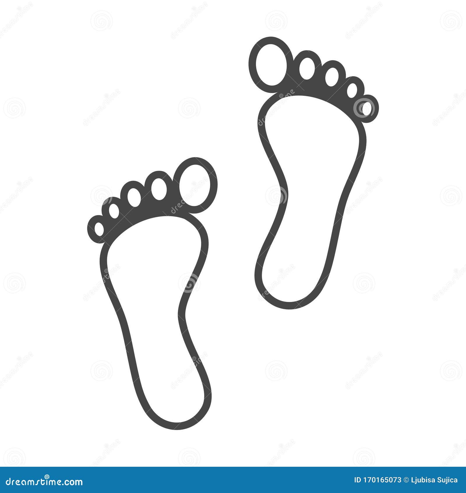 Two footprint stock illustration. Illustration of commit - 170165073