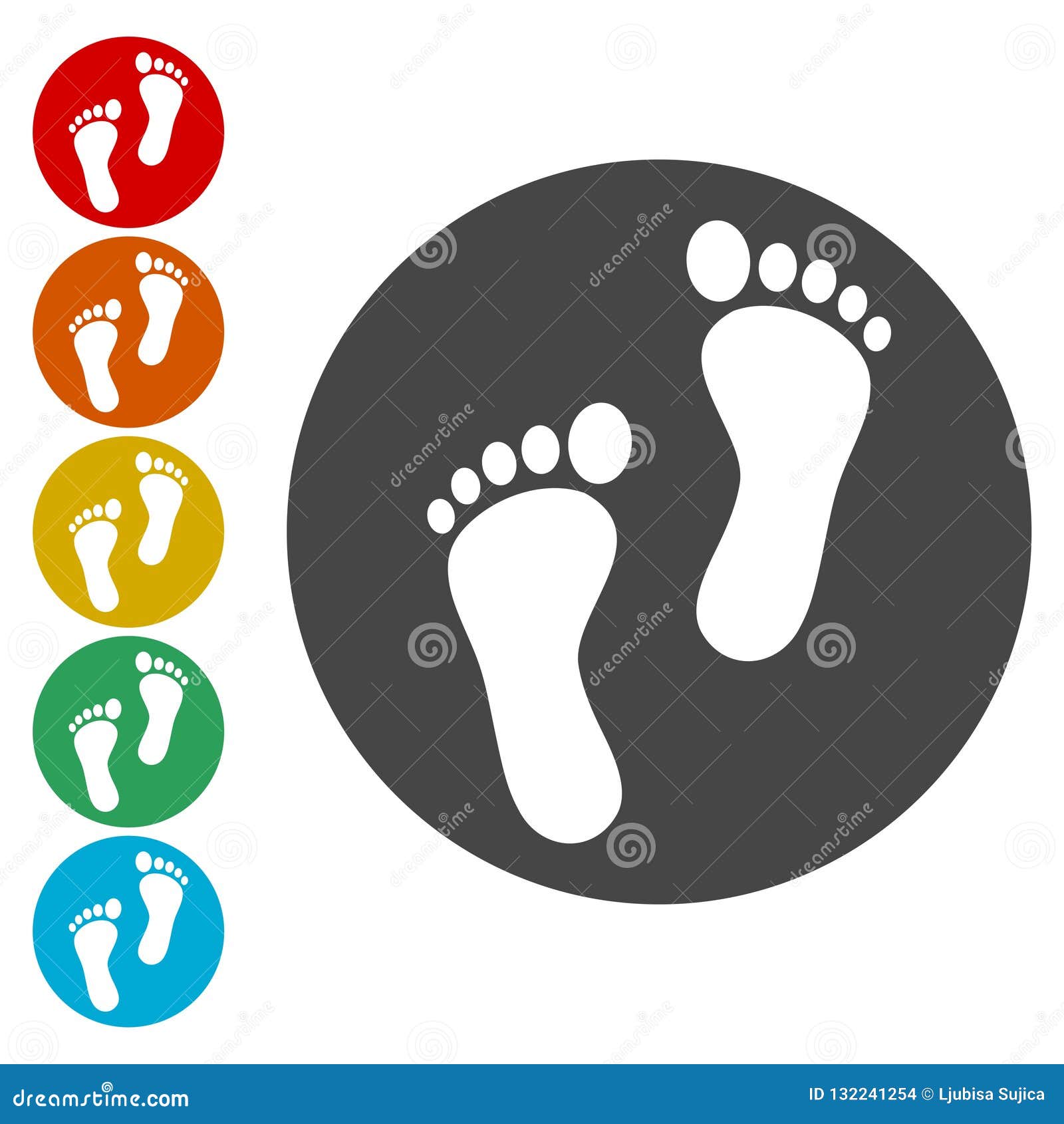 Two footprint stock vector. Illustration of forensic - 132241254