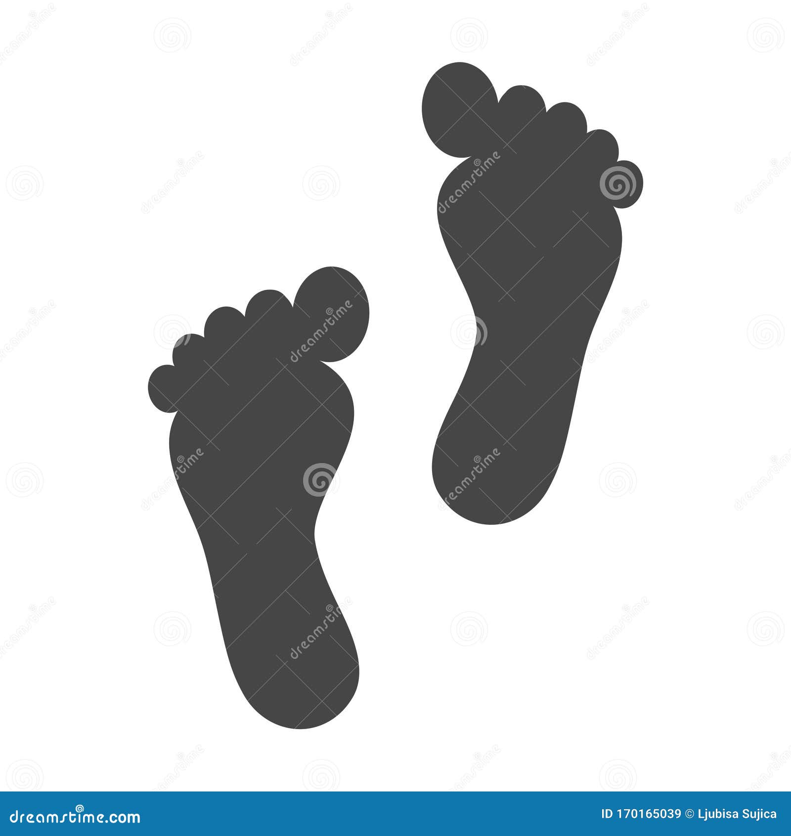 Two footprint stock vector. Illustration of imprint - 170165039
