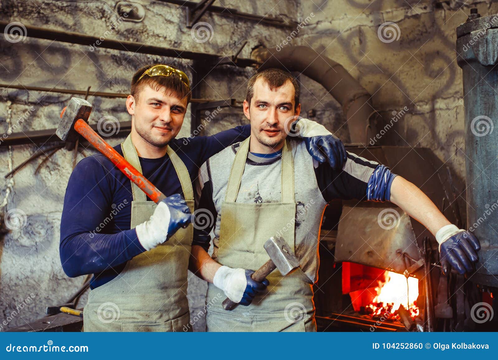 The Blacksmith is at the Forge Stock Photo - Image of craft, industry ...