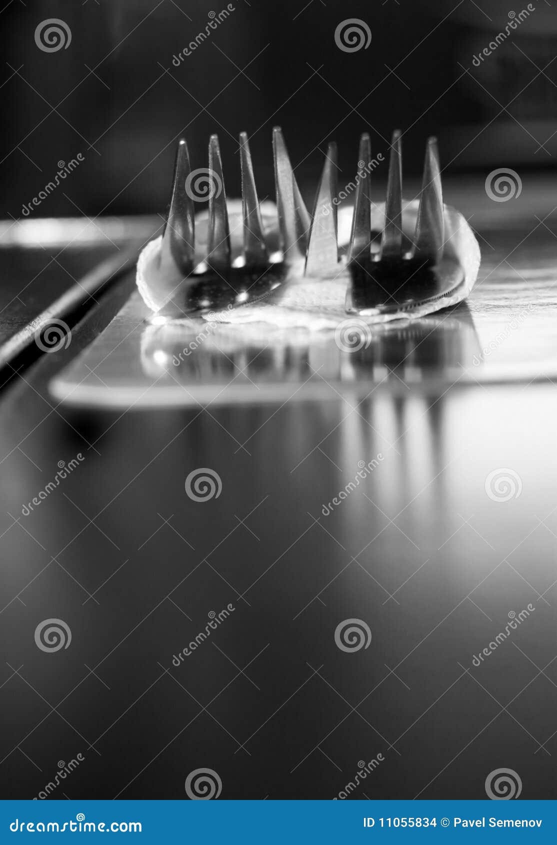 Two fork stock photo. Image of selective, restaurant - 11055834