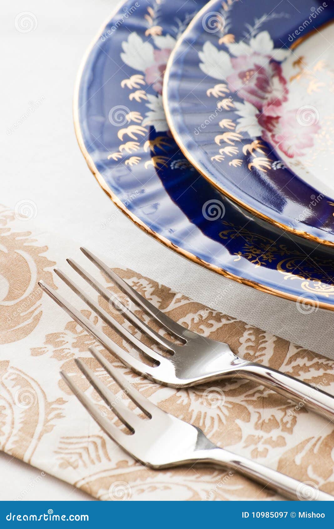 Two forks stock image. Image of golden, spoon, setting - 10985097