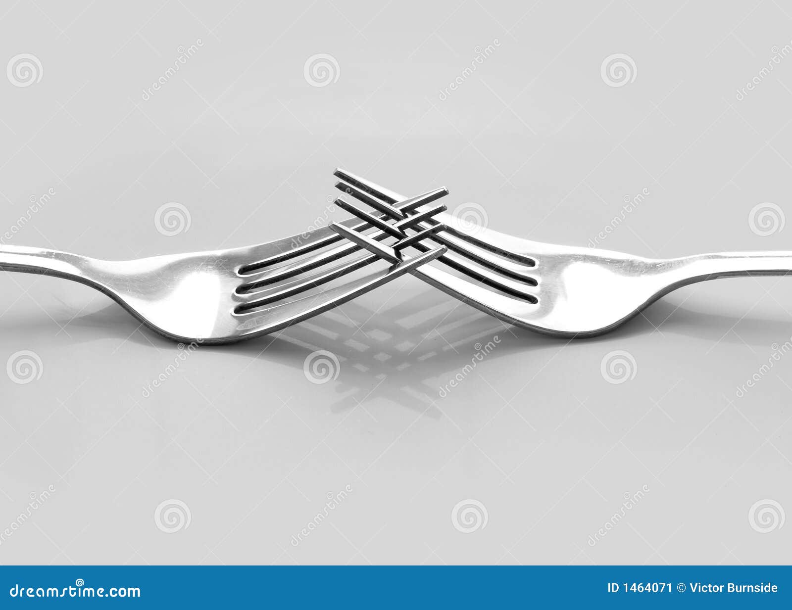 Two Forks stock image. Image of joined, steel, interlocking - 1464071