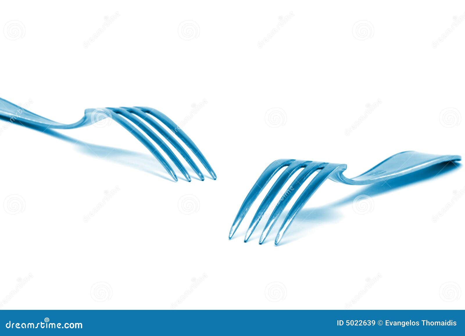 Two forks stock image. Image of metallic, shiny, background - 5022639