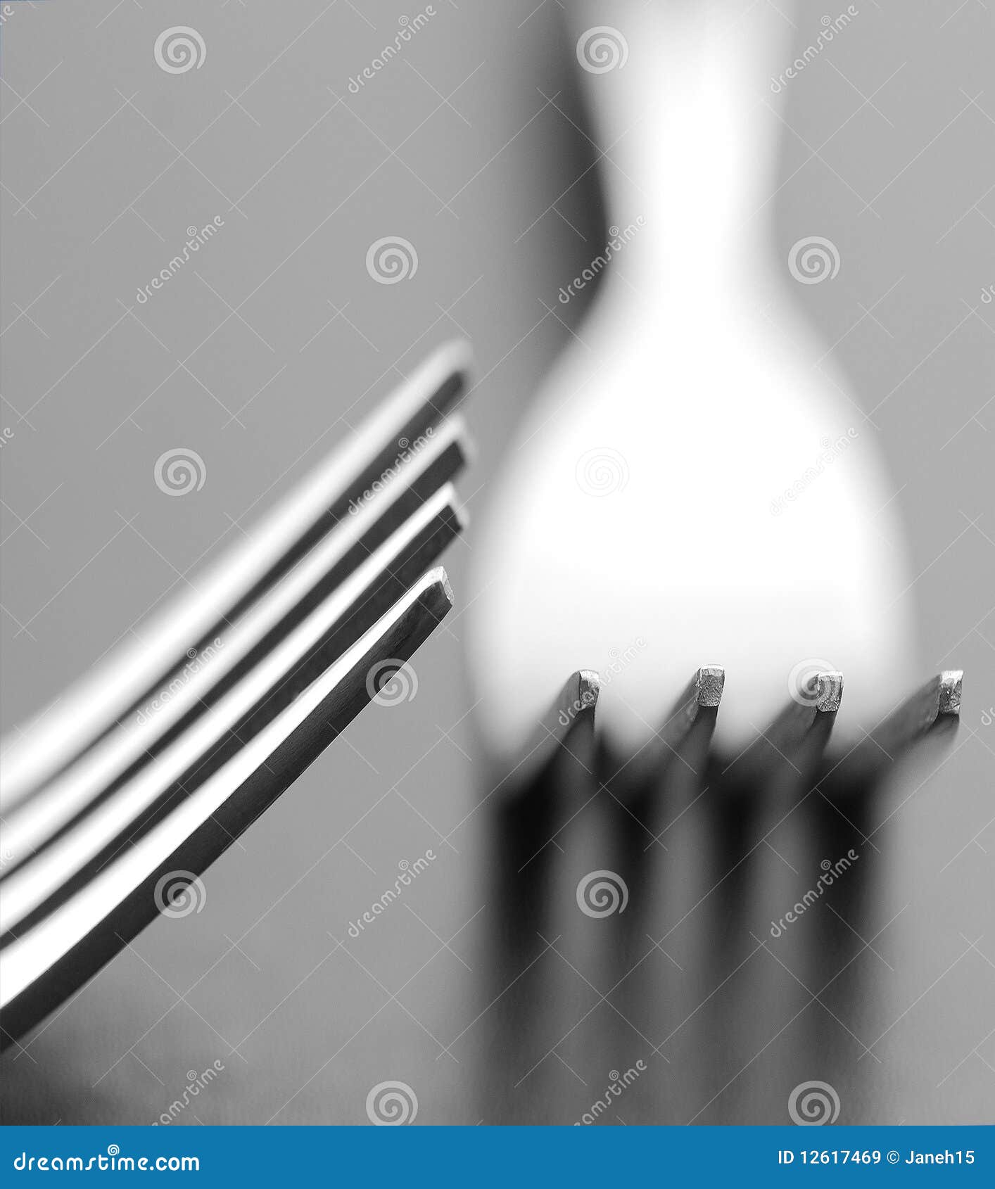 Two forks abstract stock image. Image of light, black - 12617469