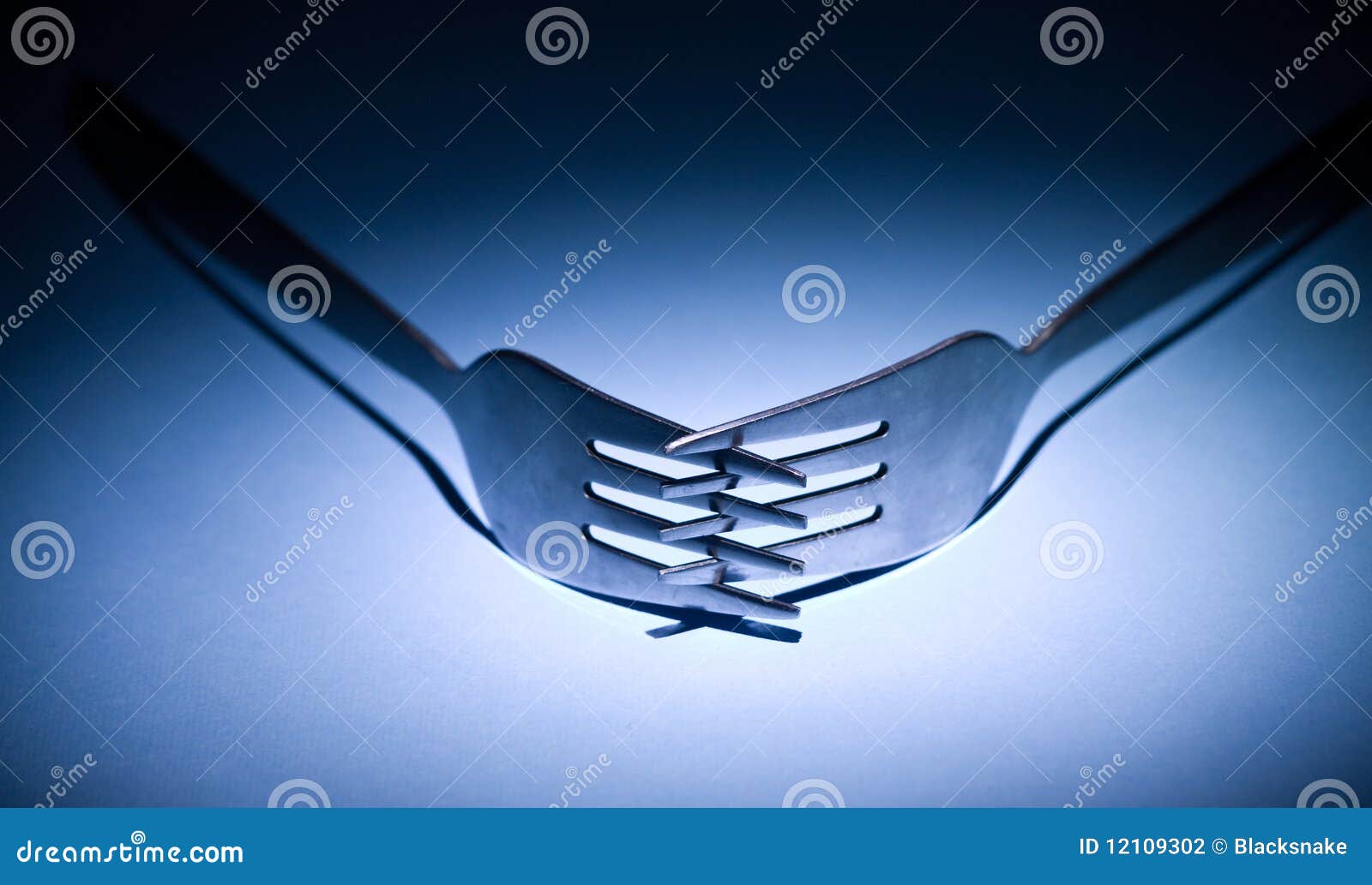 Two Forks Dinner Restaurant Utensil Stock Photo - Image of setting ...