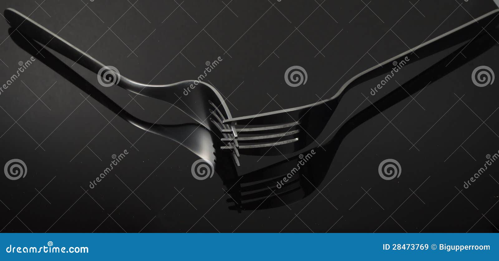 Two Forks Display Crossing Each Other Stock Image - Image of salad ...