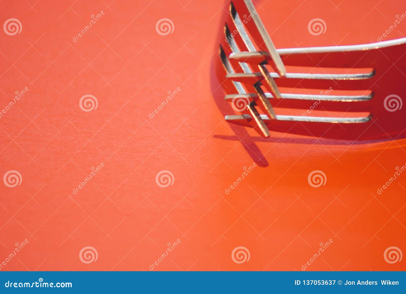 Two Forks Forked into Each Other Stock Image - Image of isolated, color ...