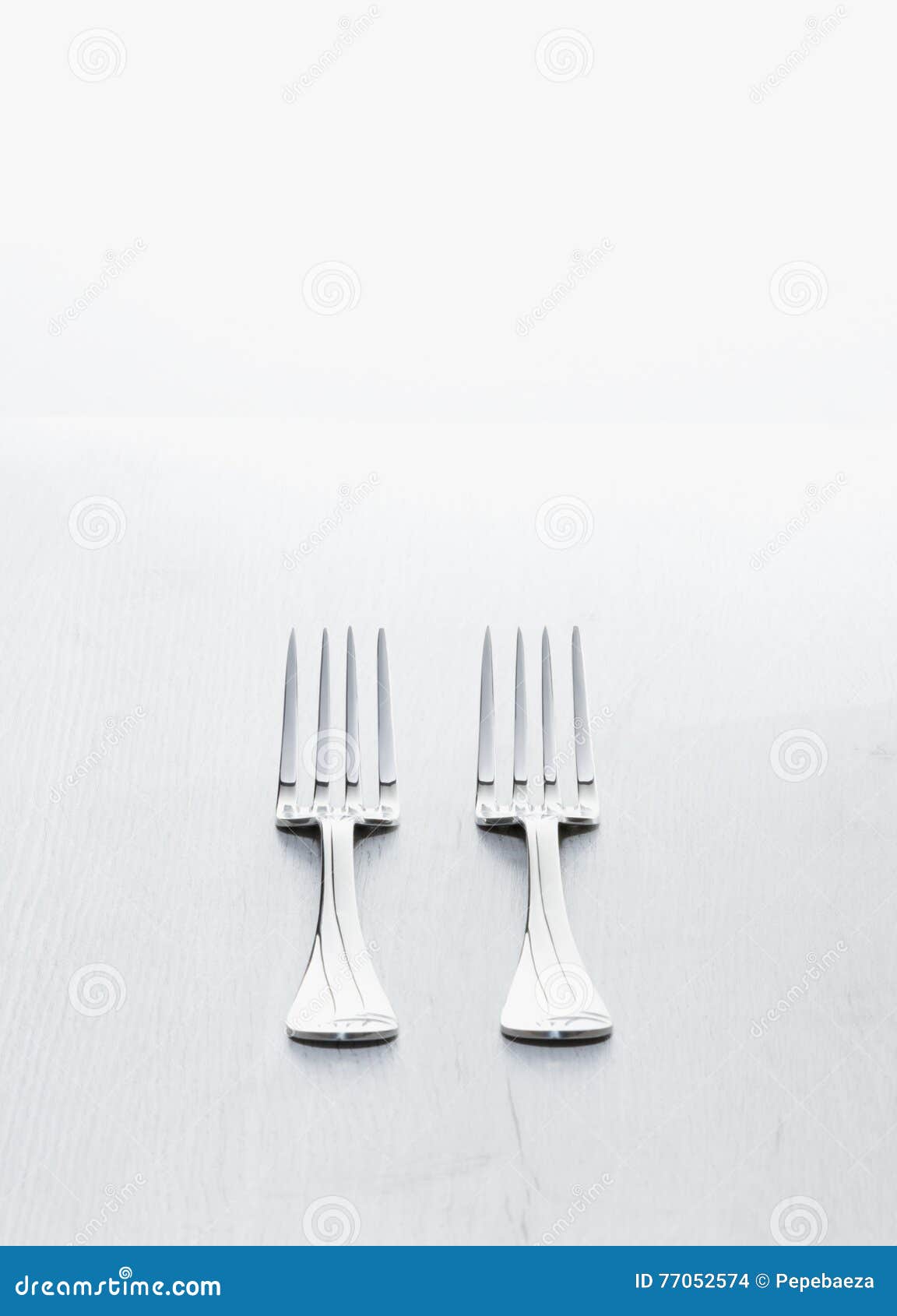Two Forks Restaurant Standing Stock Photo - Image of silverware ...