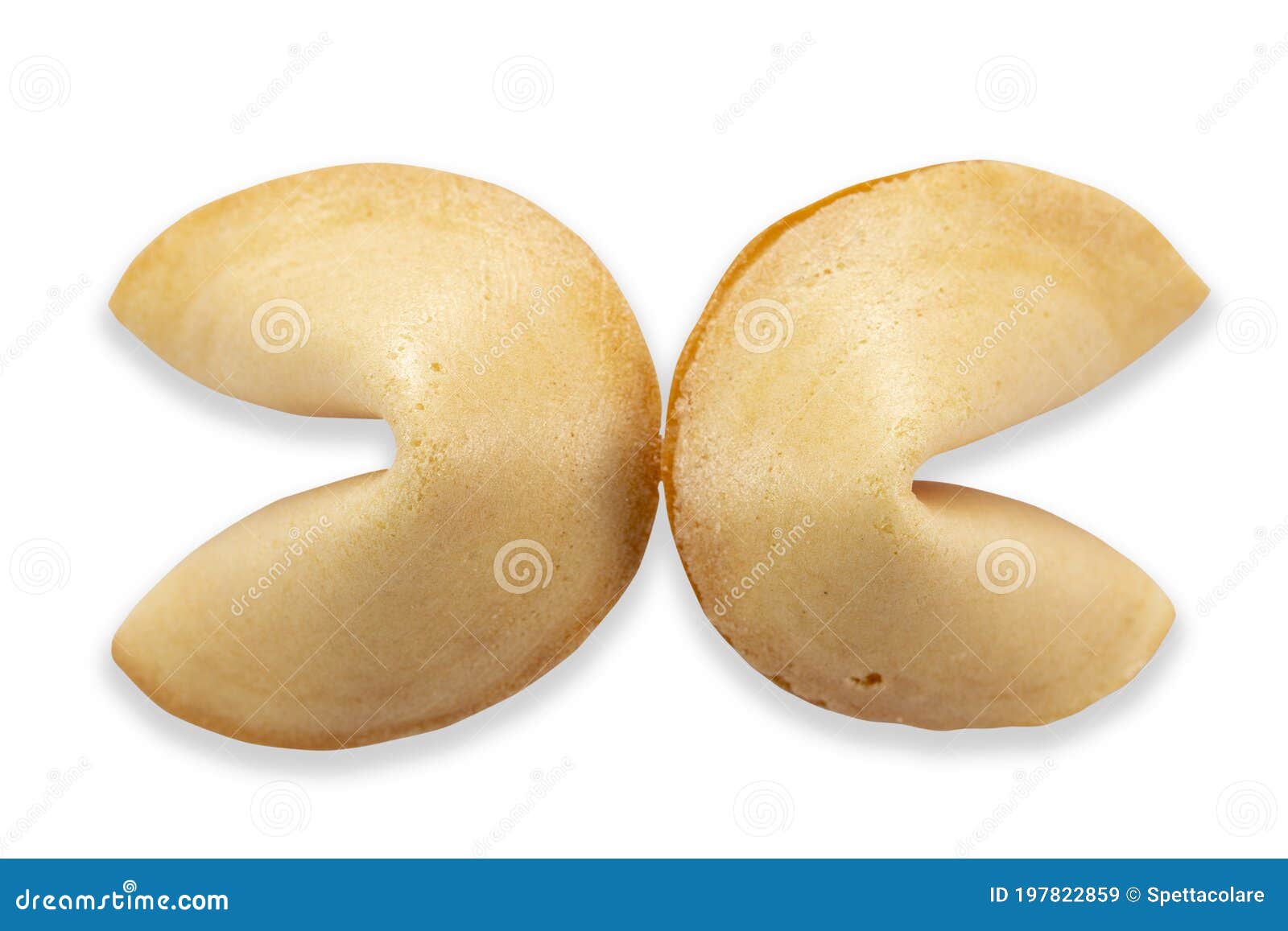 Two Fortune Cookie Prediction Top View Stock Image - Image of phrase ...