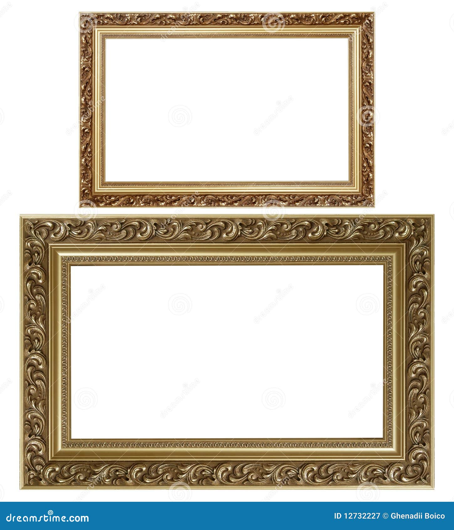 Two frames stock image. Image of square, classical, gilded - 12732227