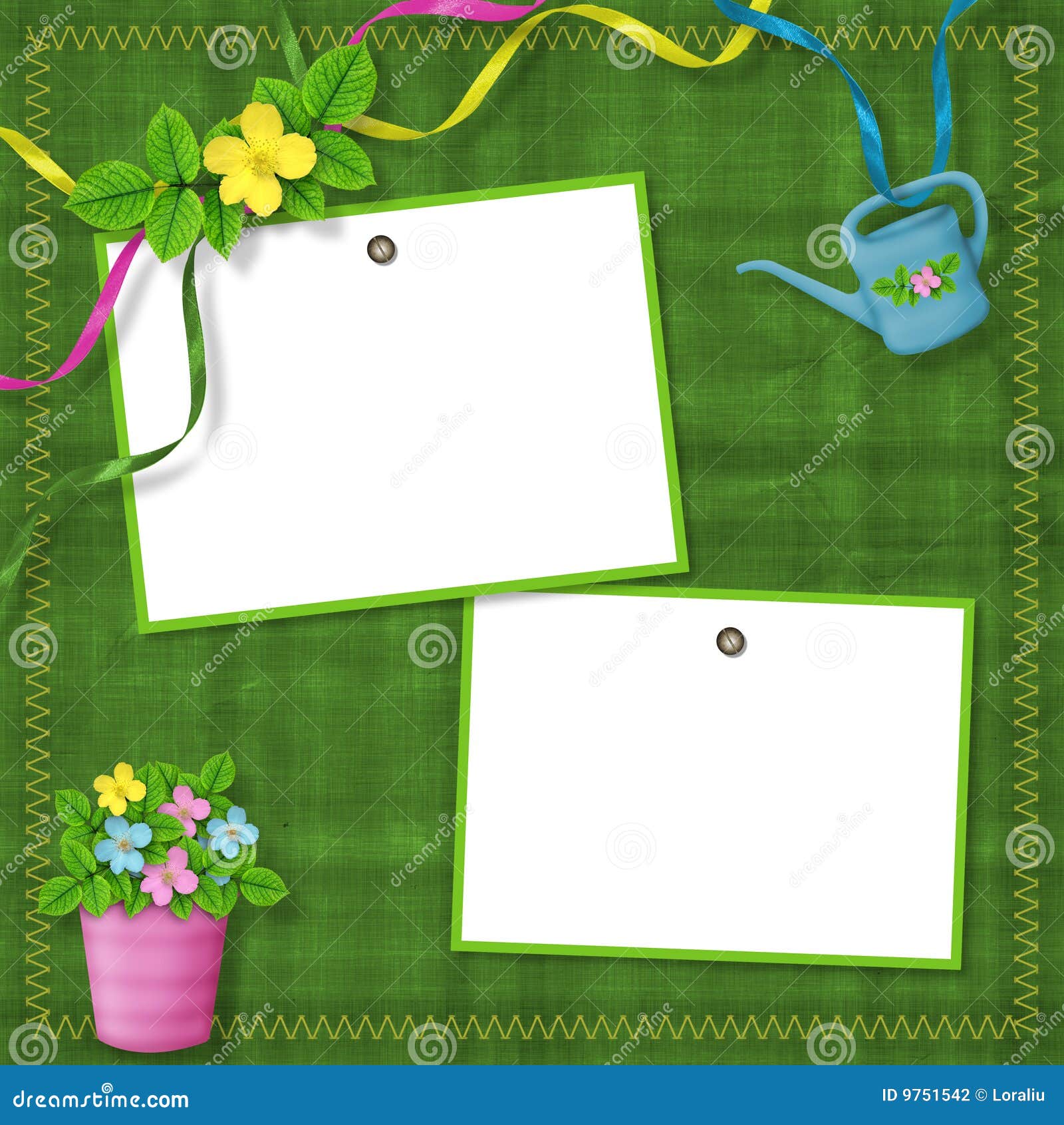 Congratulation Rosy Card With Sheets For Design Stock Photo ...