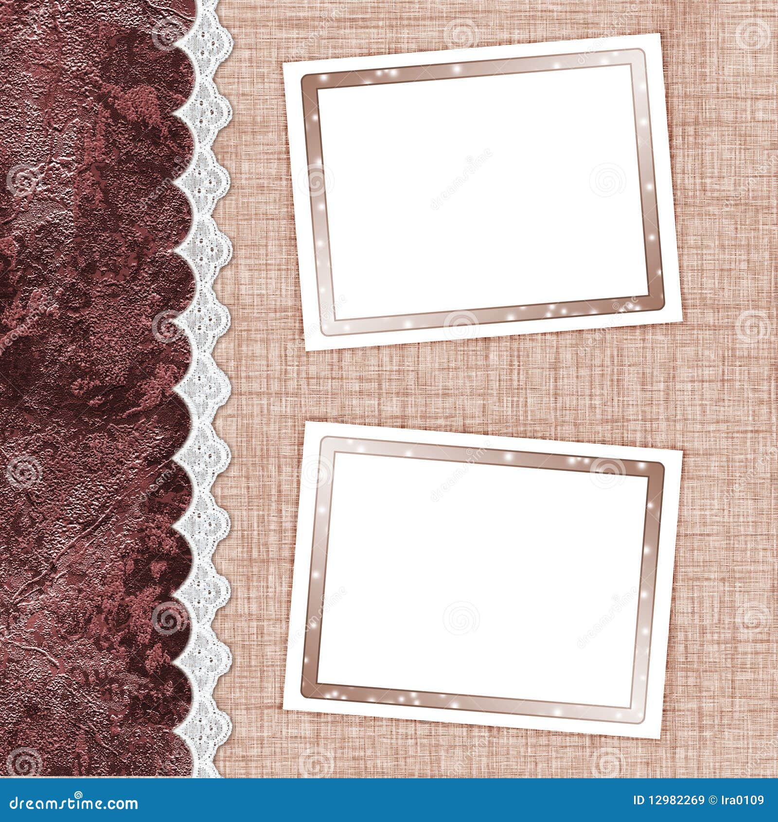 Two frames for photos stock illustration. Illustration of frame - 12982269