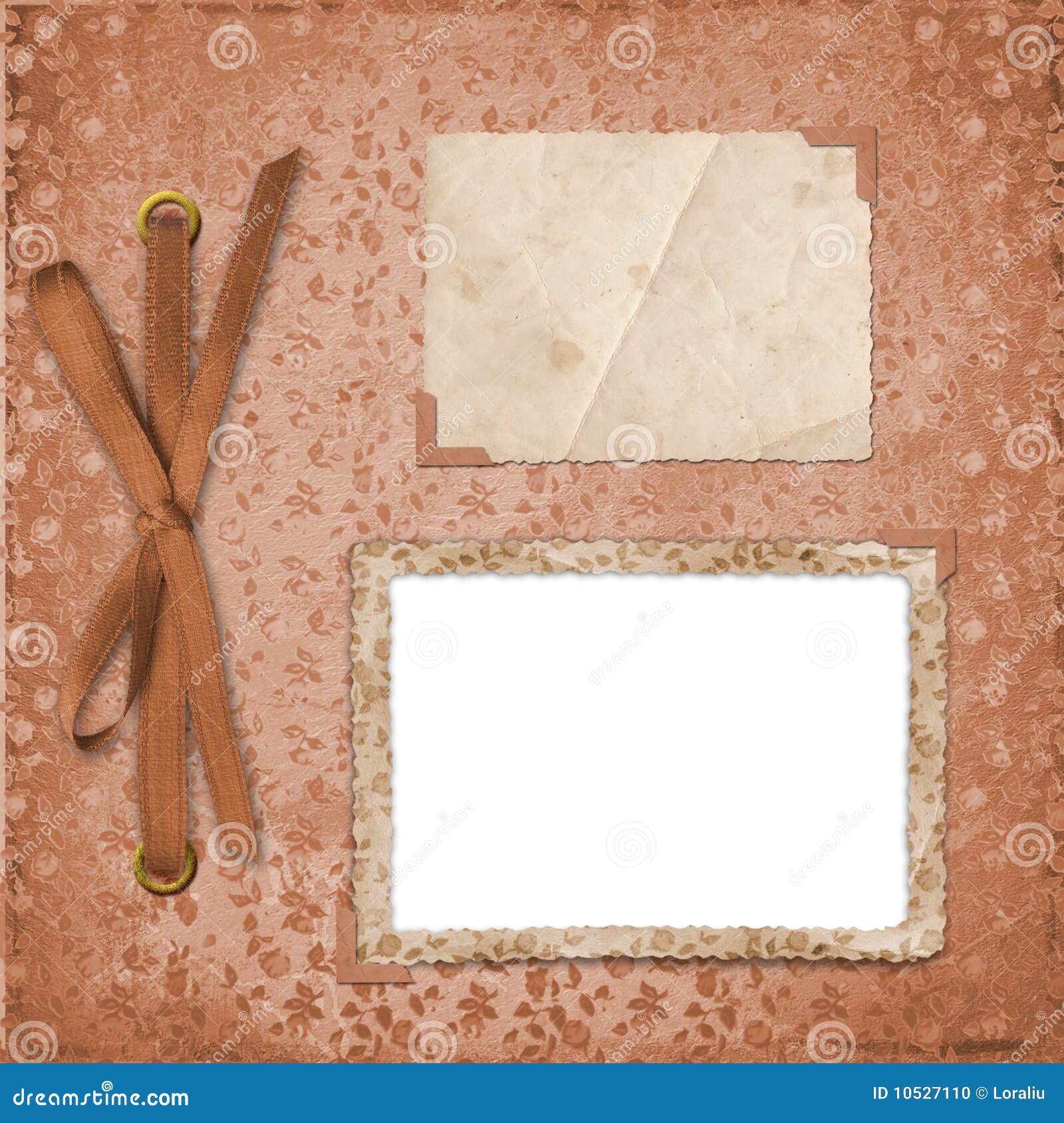 Two frames with ribbons stock illustration. Illustration of invitation ...