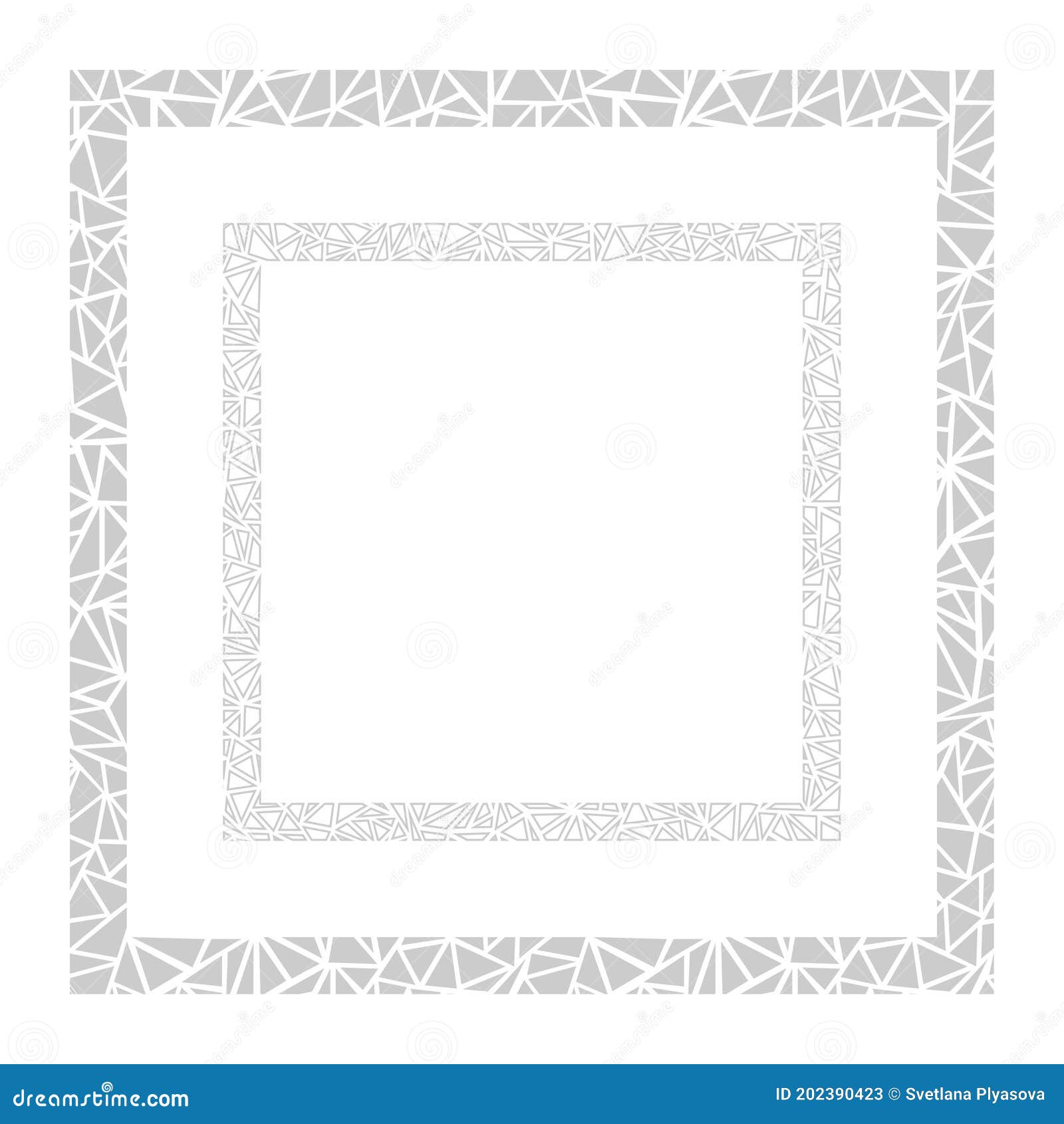 Two Frames of a Triangular Pattern. Design Element Stock Vector ...