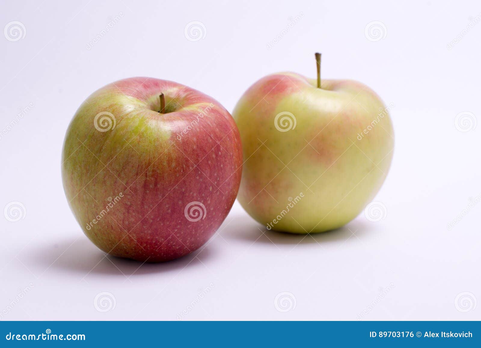 Two Fresh Apples Isolated on White Background Stock Photo - Image of ...