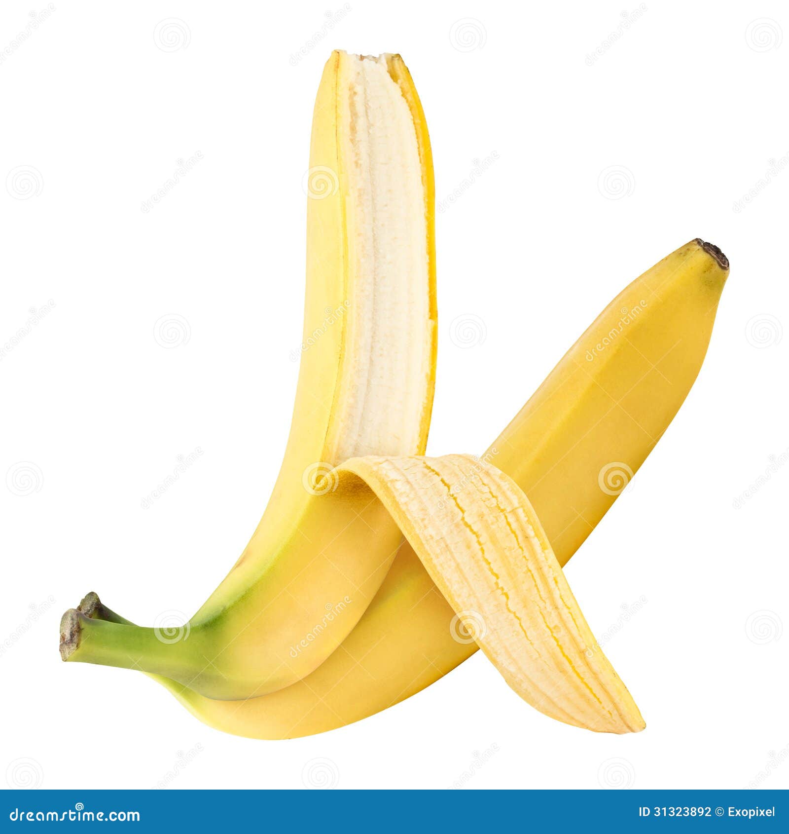 Two Fresh Bananas Composition Over White Stock Photo - Image of banana ...
