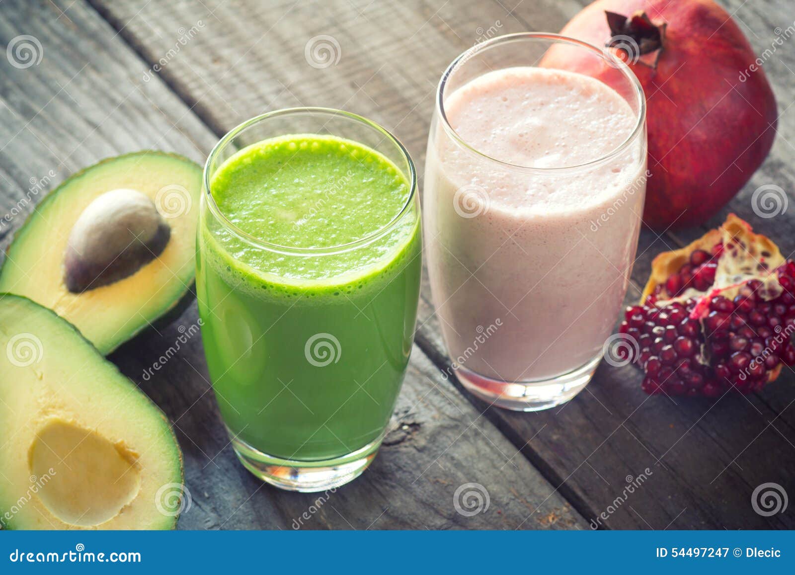 Two Fresh Blended Fruit Smoothies Stock Image - Image of almond, baby ...