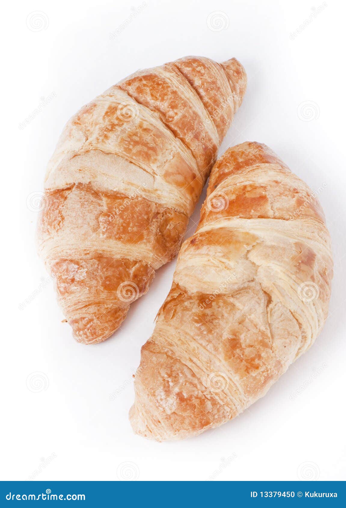 Two fresh croissants stock photo. Image of closeup, fresh - 13379450