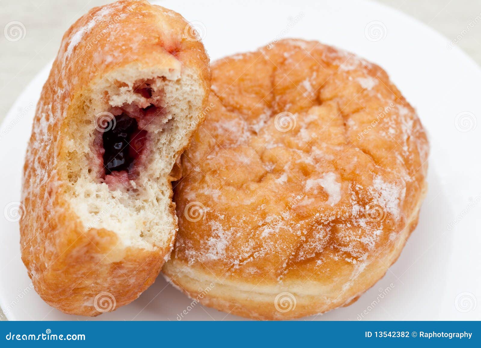 Two fresh donuts stock photo. Image of unhealthy, plate - 13542382