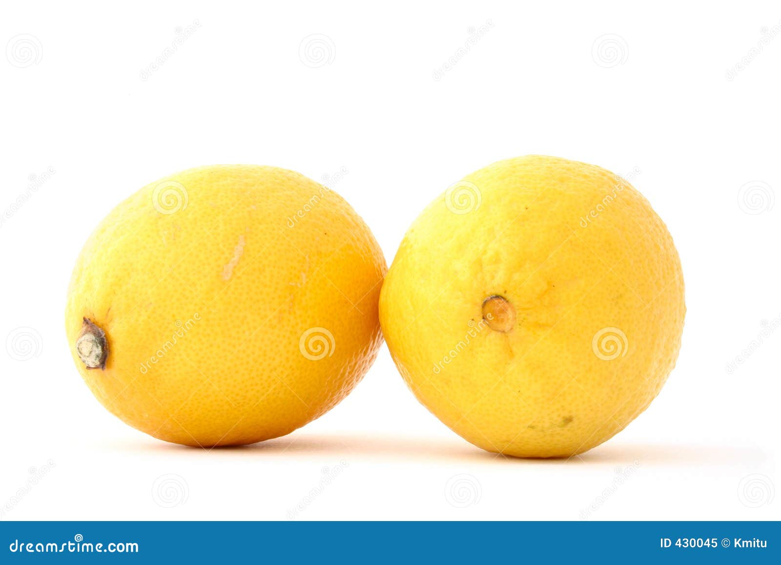 Two fresh lemons on white stock image. Image of fresh, fruits - 430045