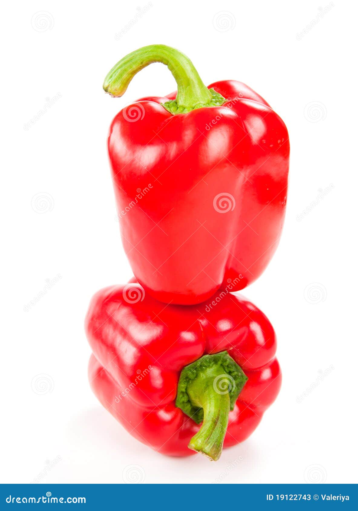 Two fresh red peppers stock image. Image of white, healthy - 19122743