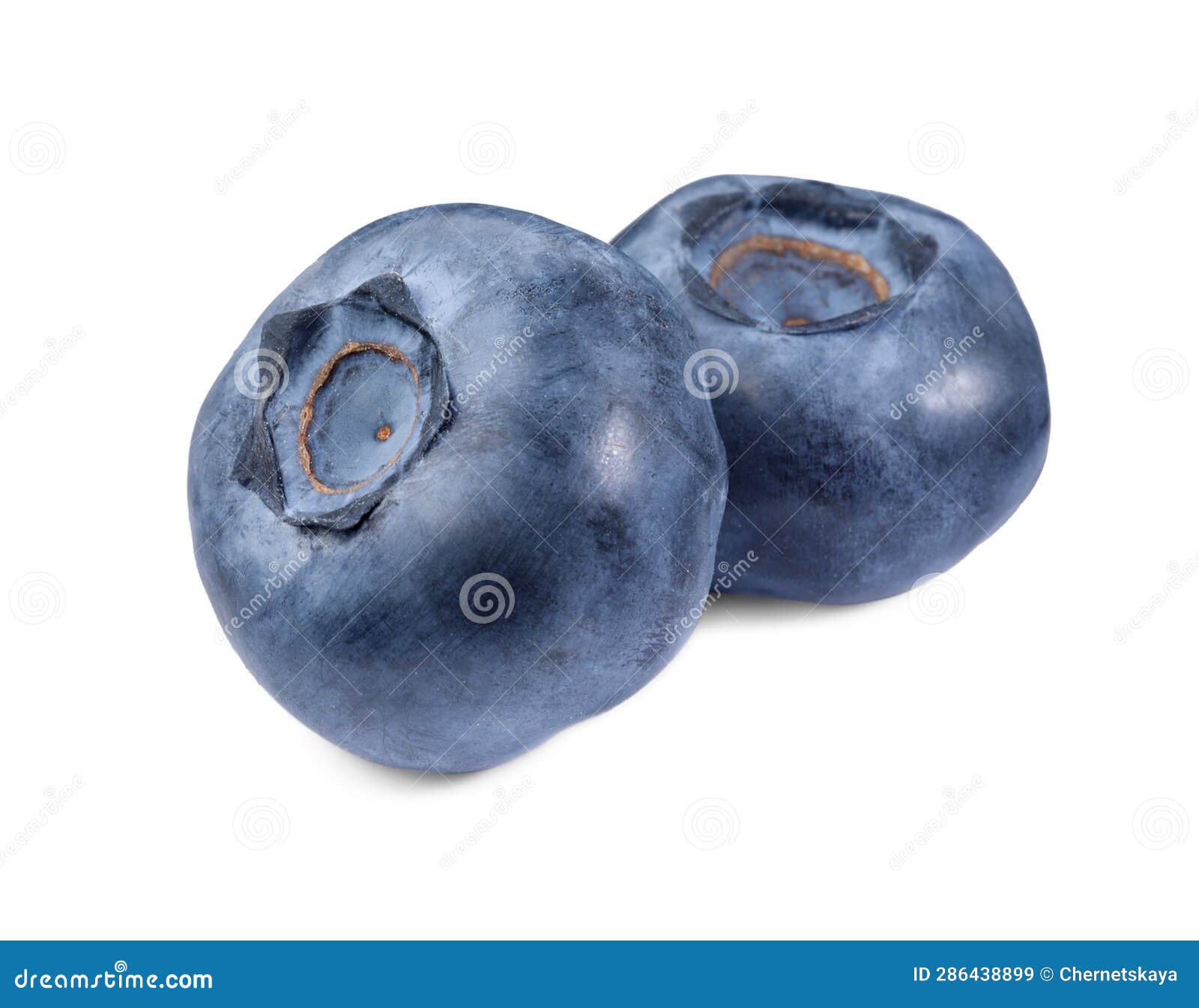 Two Fresh Ripe Blueberries Isolated on White Stock Image - Image of ...