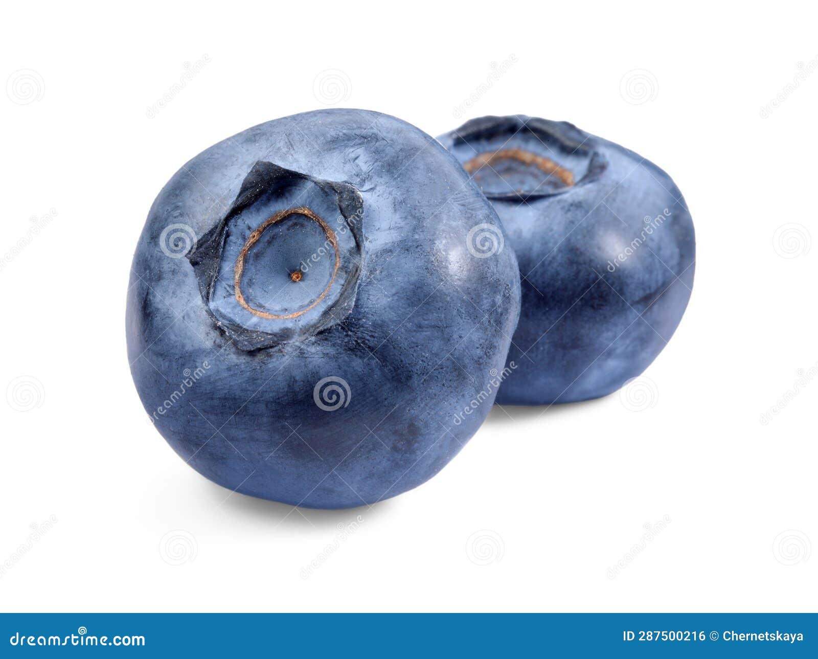 Two Fresh Ripe Blueberries Isolated on White Stock Photo - Image of ...