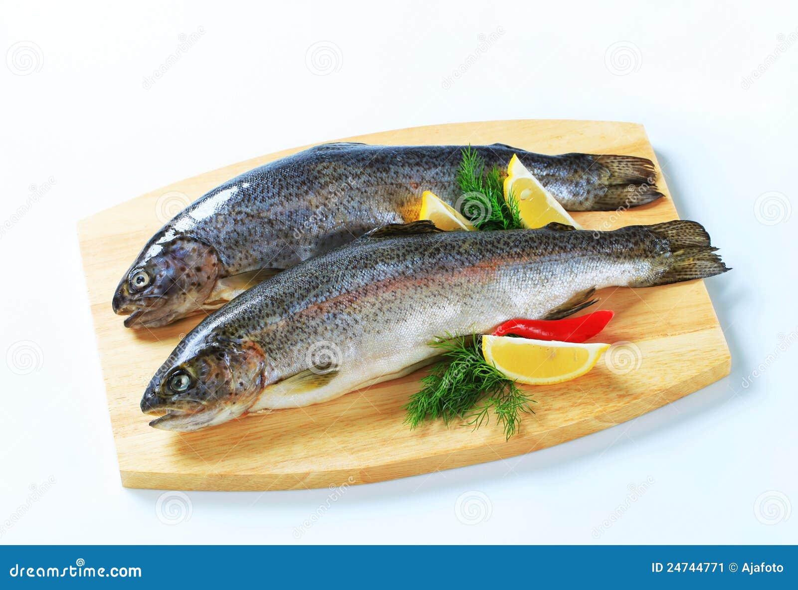 Two fresh trout stock image. Image of cutting, fresh - 24744771