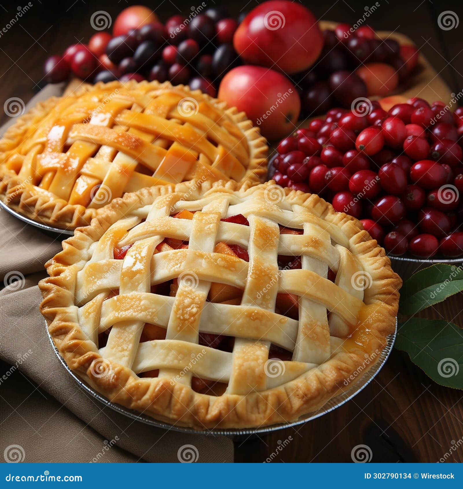 Baked Fruit Cake On Dark Plate With Blackberry, Blueberry, Raspberry ...