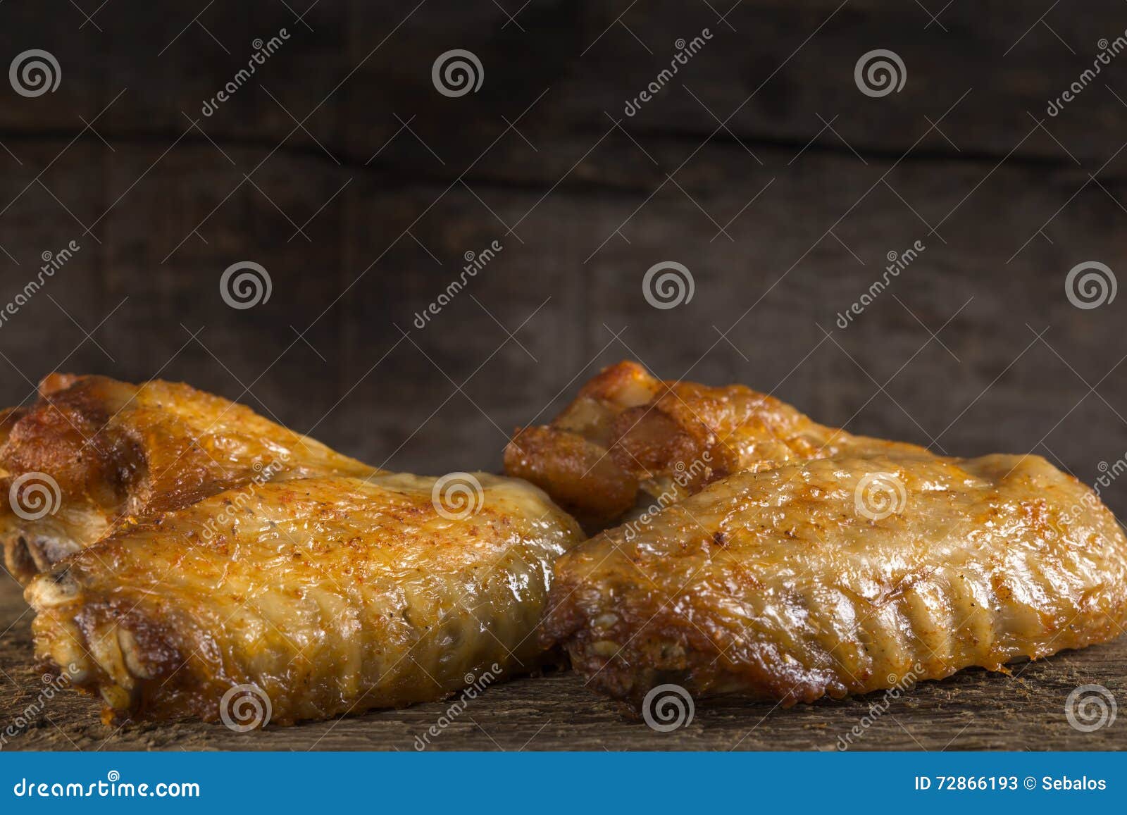 Two fried chicken wings stock image. Image of close, roast - 72866193