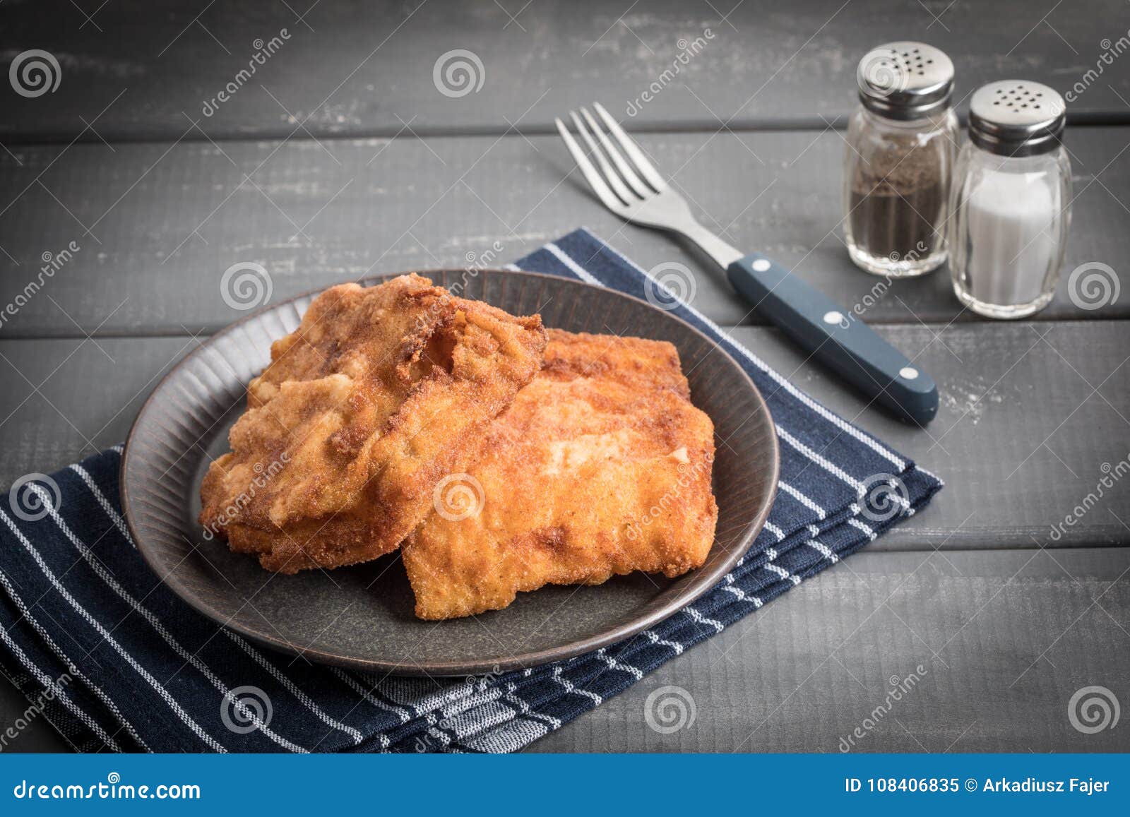 Two Fried Cod Fillet Pieces. Stock Image - Image of english, snack ...
