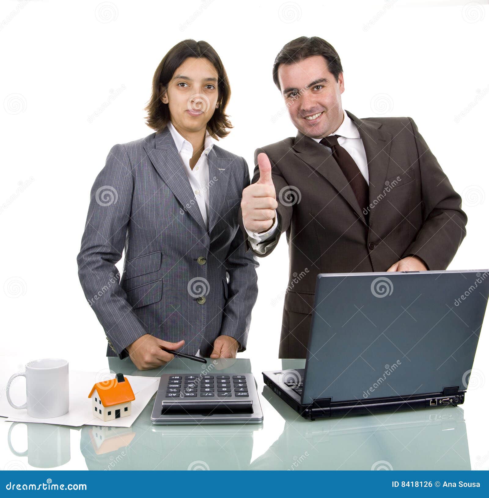 Two Friendly Business Partners Stock Photo - Image of office, partner ...