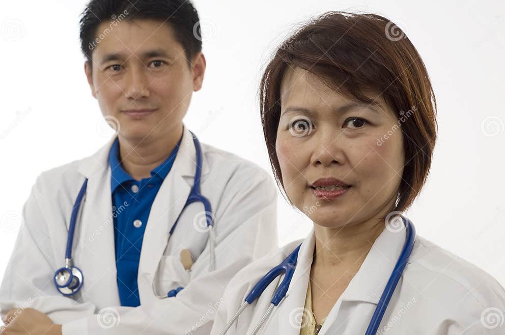 Two friendly Doctors stock photo. Image of team, nurse - 15364288