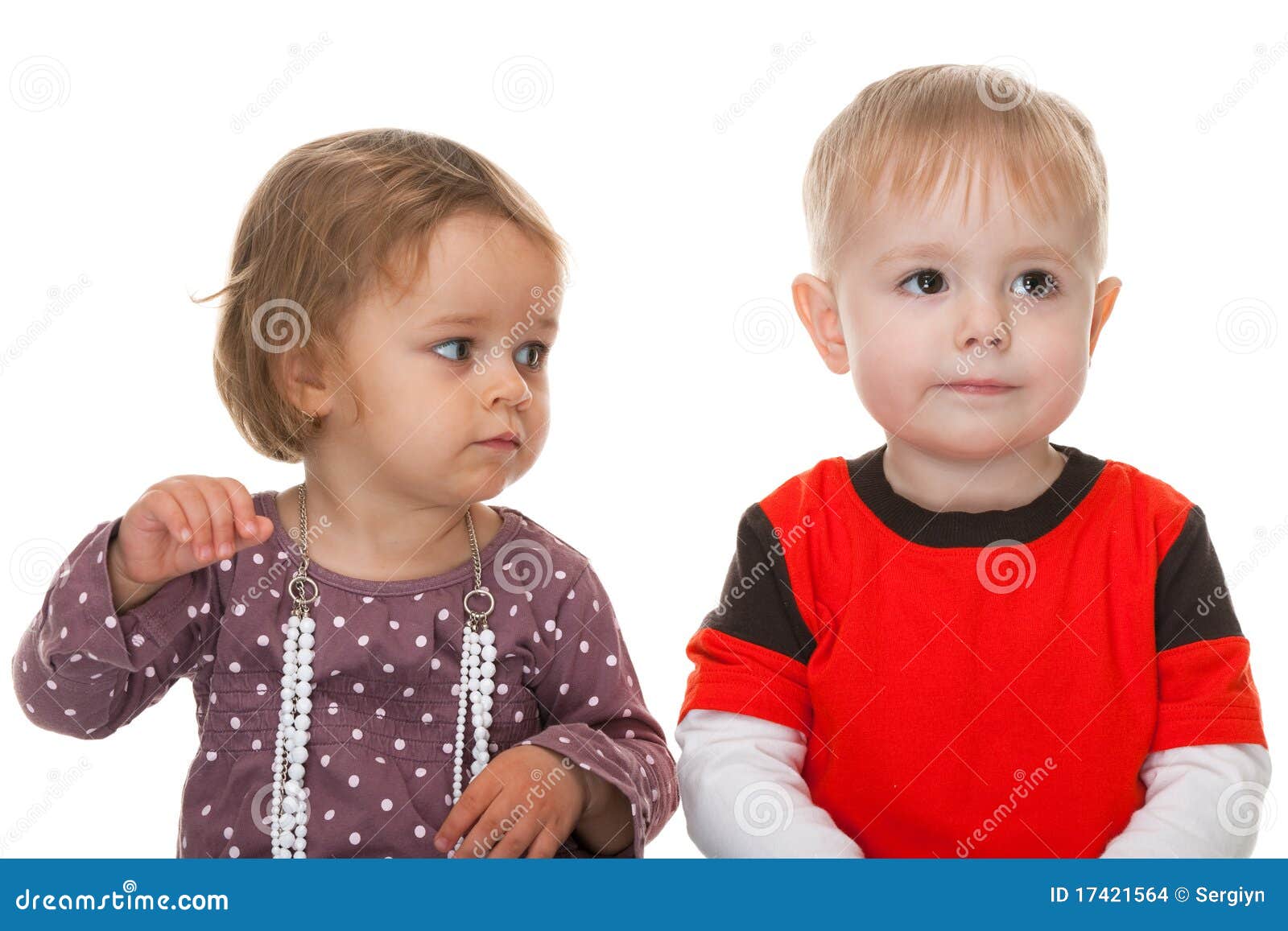 Two friendly toddlers stock photo. Image of color, beads - 17421564