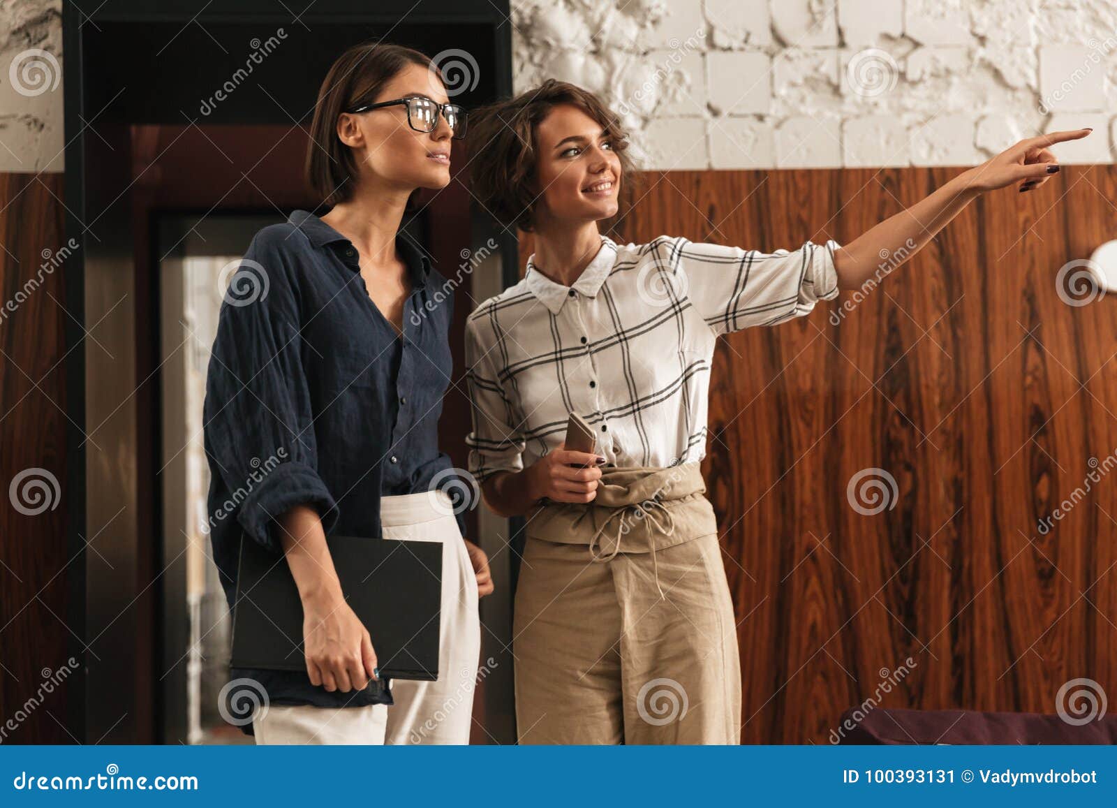 Two Friends in Co Working Office Stock Image - Image of study, person ...