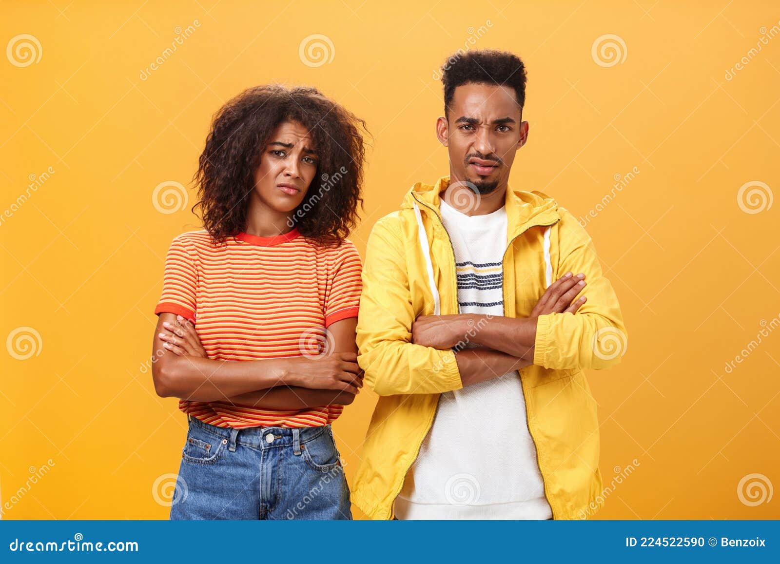 Two Friends Dislike Lame Idea of Mate. Portrait of Dissatisfied ... Two Friends Dislike Lame Idea of Mate. Portrait of Dissatisfied ...
