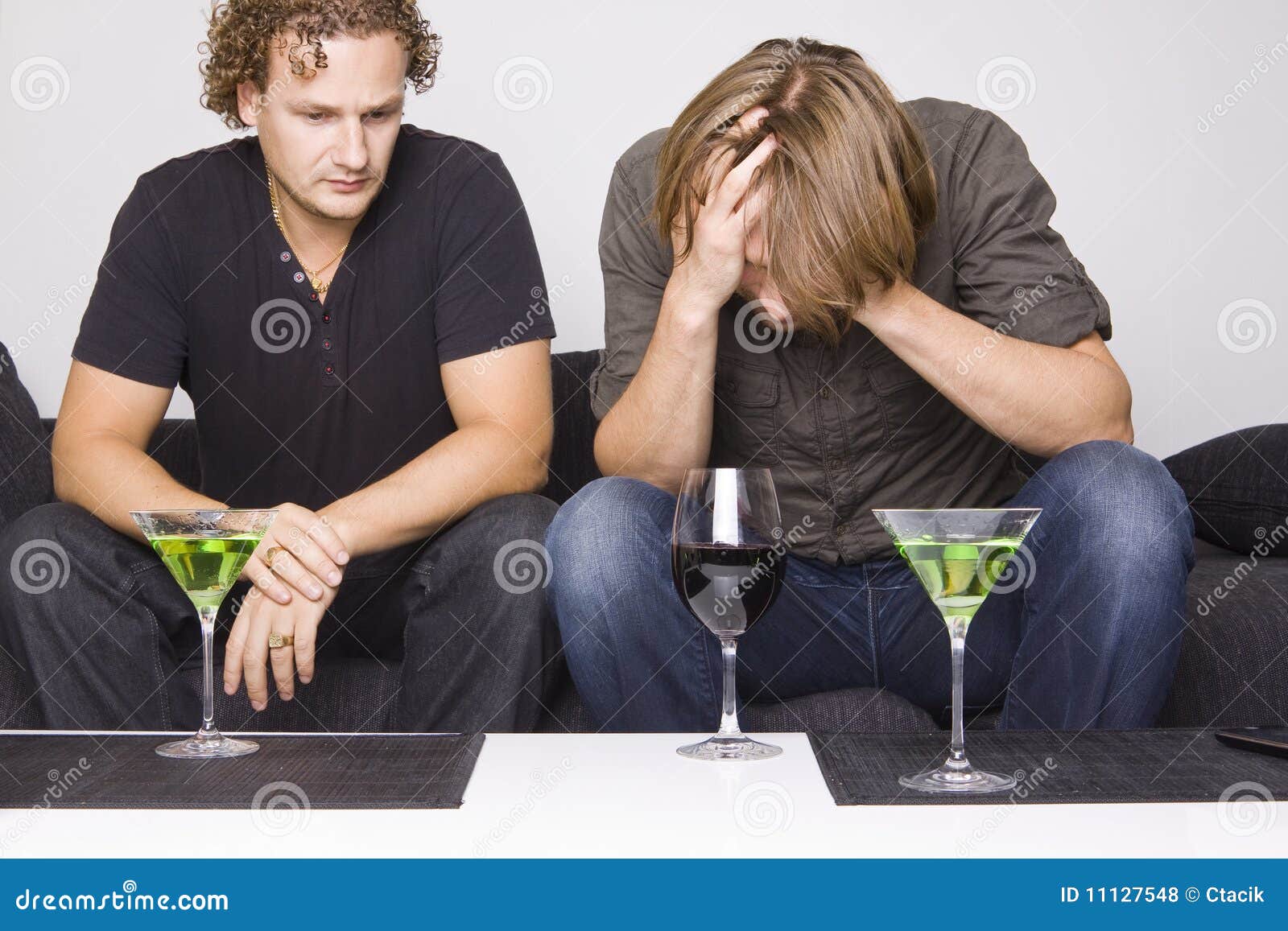 Two Friends Drinking at Home Stock Photo - Image of adult, home: 11127548