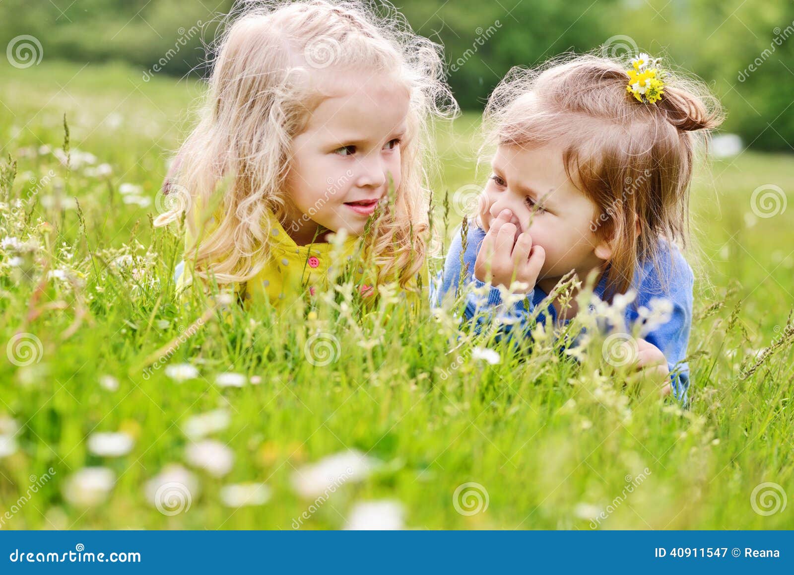 Two friends girls stock image. Image of green, emotion - 40911547